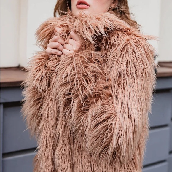 Jackets & Coats | Winter Faux Fur Jackets Fall Fashion Open Front Long ...